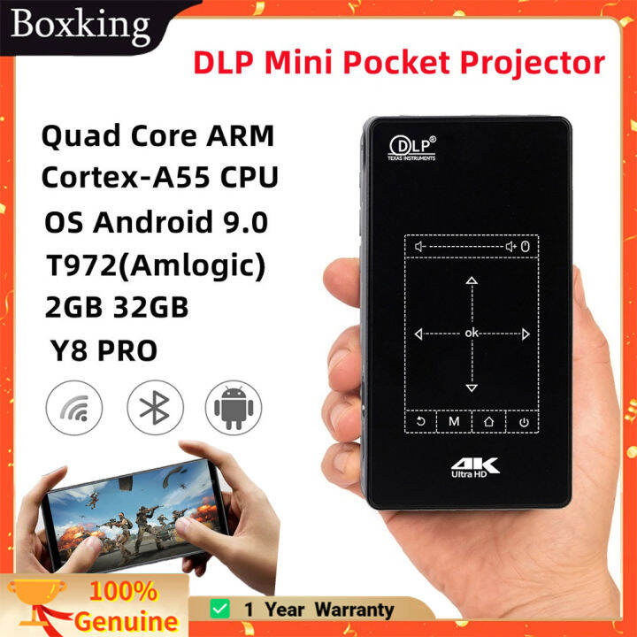 ⚡100% Original⚡Y8 Portable DLP Mini Pocket Projector RK3128 / T972 ...