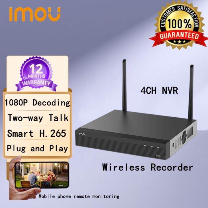 Dahua imou 1080P 4/8CH Wireless NVR Smart H.265 Auto Pairing Two-way ...