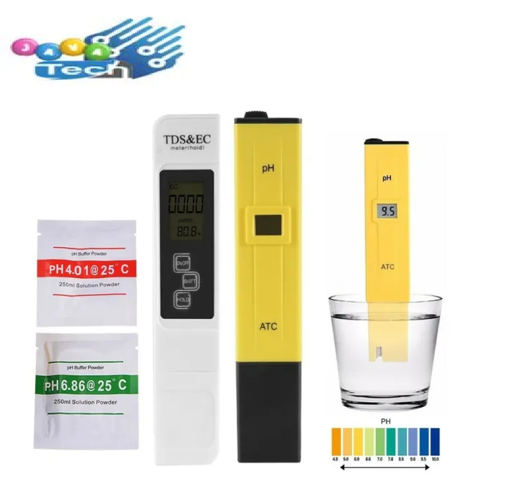 Paket 2in1 PH Meter Dan TDS & EC Meter / Alat Ukur Hidroponik | Lazada ...