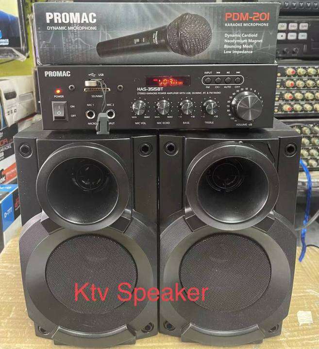 PROMAC HAS-3515BT Amplifier and Speaker Bundle Home Audio system with Bluetooth FM Radio with ...