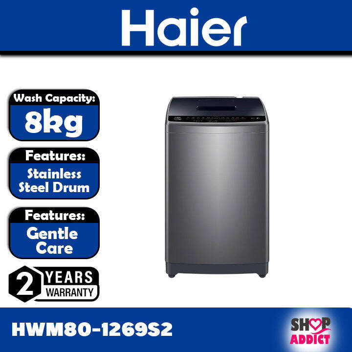 Haier HWM80 8KG Top Load Washing Machine HWM80-1269S2 Auto Restart ...