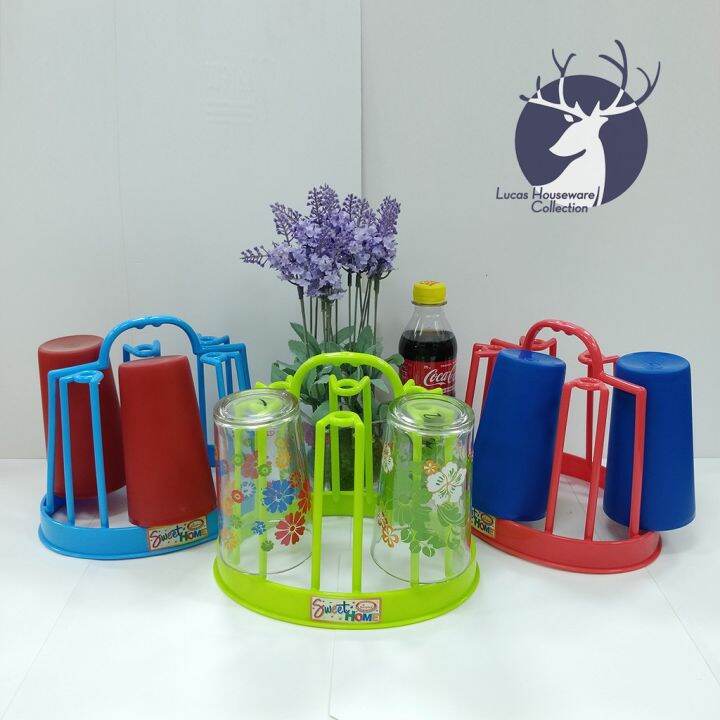 Plastic Glass Holder Cups And Mug Drying Strand Rack Drain Holder Open ...