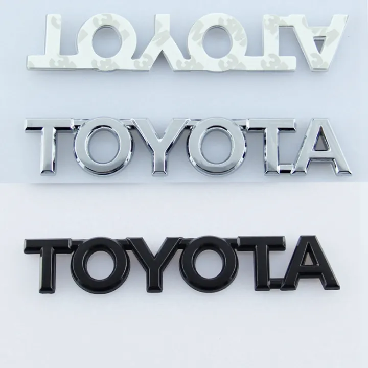 For Toyota Letter emblem Rear trunk logo Car body back sticker for ...