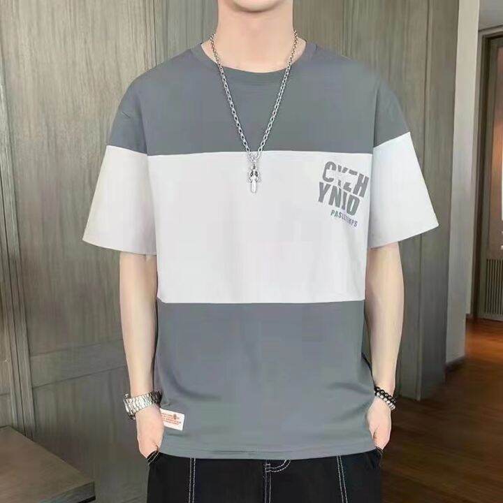 ส่งเร็วเสื้อยืดคอกลมแขนสั้นผู้ชายสไตล์ใหม่ | Lazada.co.th