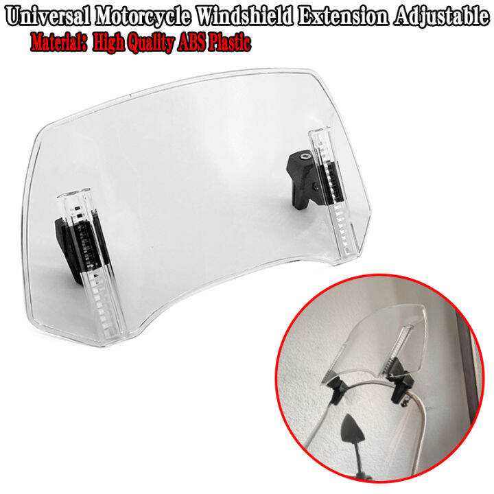Motorcycle Risen Wind Screen Extension Moto Universal Windshield ...
