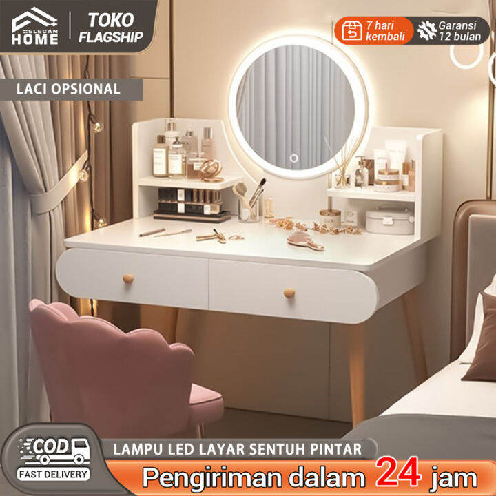 EH Meja Rias Putih/Meja Rias Minimalis/meja rias kecil/ meja make up ...