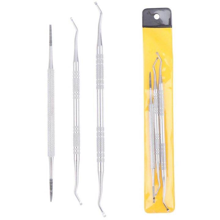 3pcs File Manicure Pedicure Toenails Clean Toe Nail Care Hook Ingrown ...