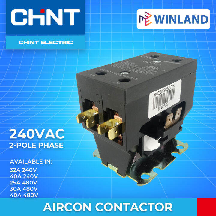 CHINT by Winland Definite Purpose Contactor 2 Pole / Aircon Contactor ...