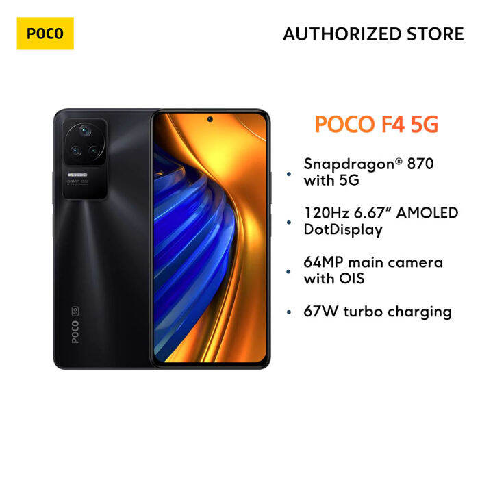 Poco F4 5G Snapdragon 870 Processor 6GB+128GB / 8GB+256GB 64mp Camera ...