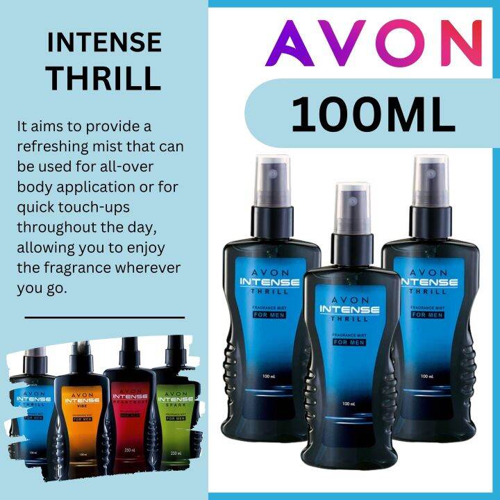 AVON Intense Thrill Fragrance Mist for men 100 ml | Lazada PH