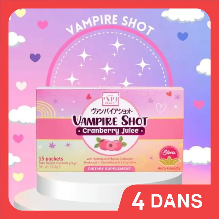 Vampire Shot Cranberry Juice by PSPH Beauty 15 sachets VampireShot ...