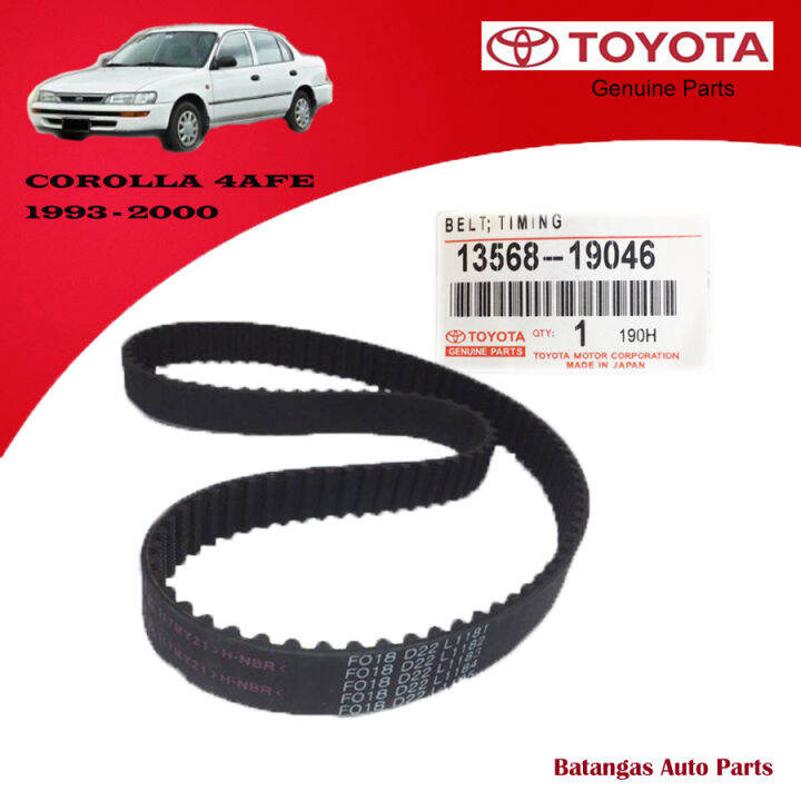 GENUINE TOYOTA TIMING BELT 13568-19046 for COROLLA 4AFE 1993-2000 ...