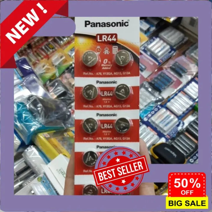 ไฟ (ของแท้บริษัทโฉมใหม่) ถ่าน Panasonic LR44, A76, AG13, L1154F 1.5V Alkaline Battery ของใหม่ของ ...