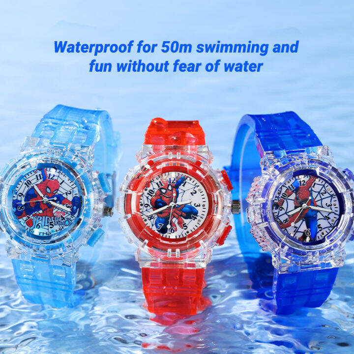 Cartoon kids Watch LED Light Kid's Watch for Boys Girls Students Analog ...