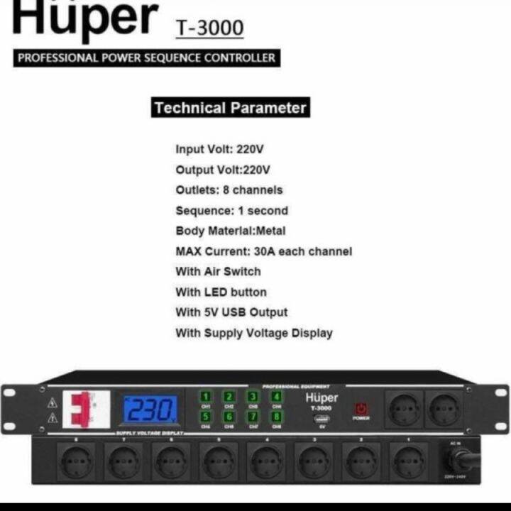 POWER SEQUENCER HUPER T3000 T 3000 GARANSI ORIGINAL | Lazada Indonesia