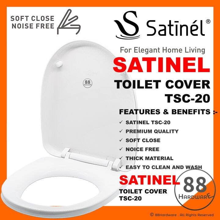 SATINEL TSC-20 TOILET SEAT COVER soft close heavy duty toilet bowl cover toilet cover toilet ...