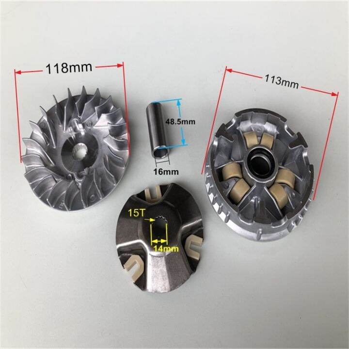 Scooter variator Kit với mùa xuân Con lăn trọng lượng ổ đĩa ròng rọc ...