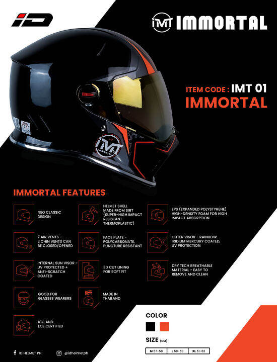 ID HELMET (IMMORTAL EDITION) | Lazada PH