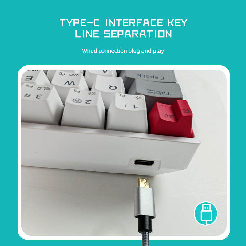 2022 Skyloong Mechanical Keyboard USB Wired LED Backlit Axis GK61 SK61 ...