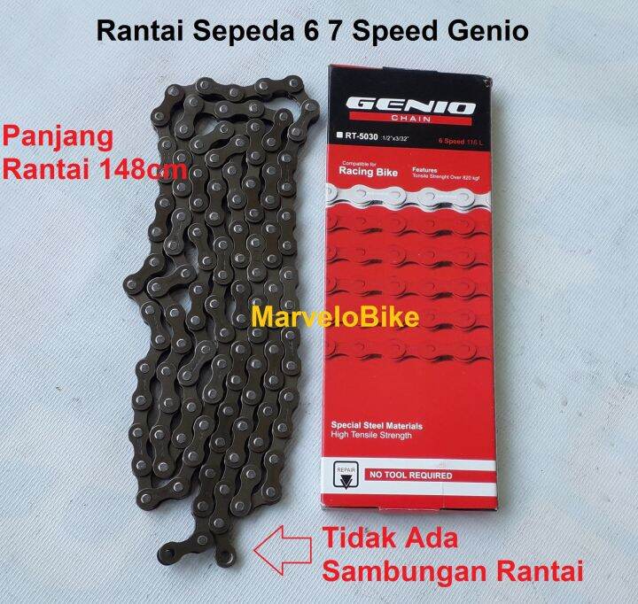 Rantai Sepeda 6 7 Speed Genio RT-5030 116L | Lazada Indonesia