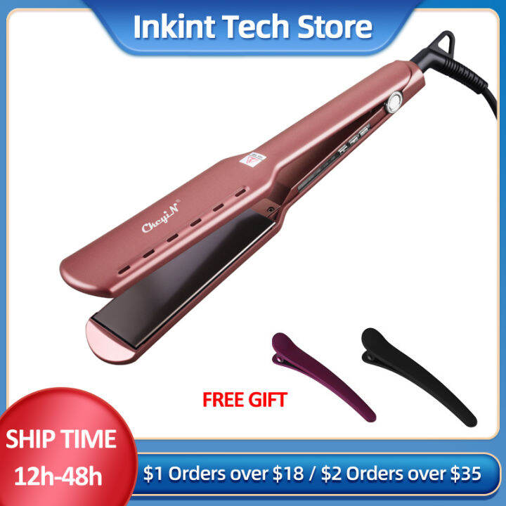 CkeyiN Hair Straightener Electric Splint Tourmaline Ceramic Straightening Irons Ionic Flat Iron ...