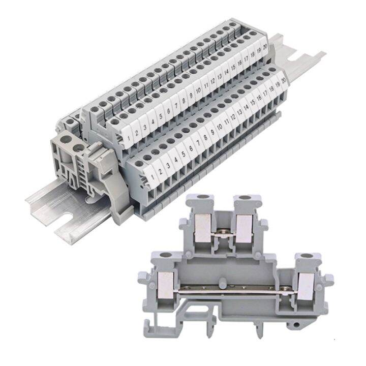 MBKKB2.5 MBKKB-2.5 Double Layer Screw Clamp DIN Rail Terminal Blocks ...