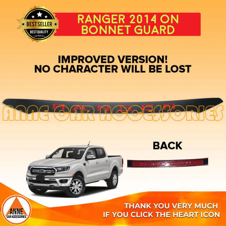 Bonnet Guard for Ford Ranger T6 T7 T8 Wildtrak / Raptor 2012 2013 2014 ...