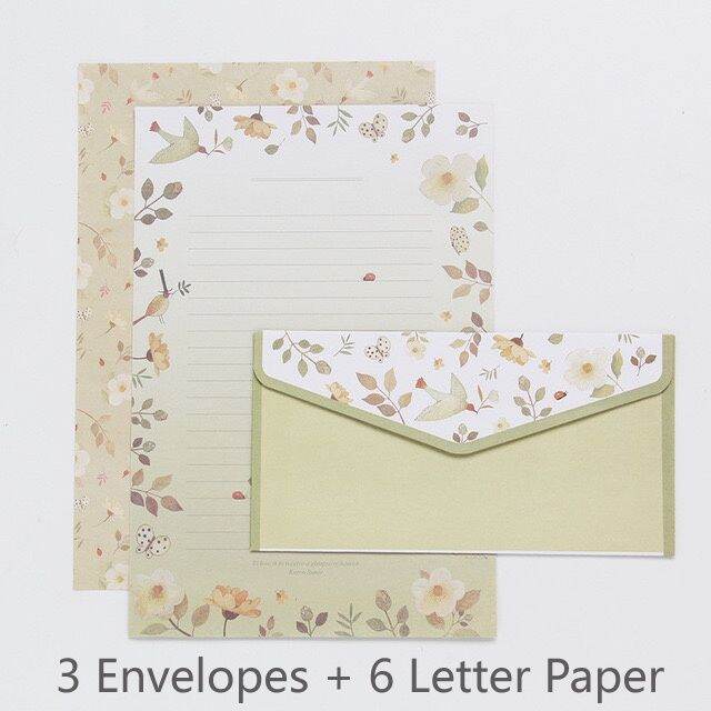 9 Pcs Creative Japanese Letter Paper Envelope Set Simple Romantic Retro ...