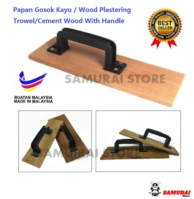Wood Plaster Cement Trowel / Papan Kayu Gosok Sudu / Simen Sudu Segi ...