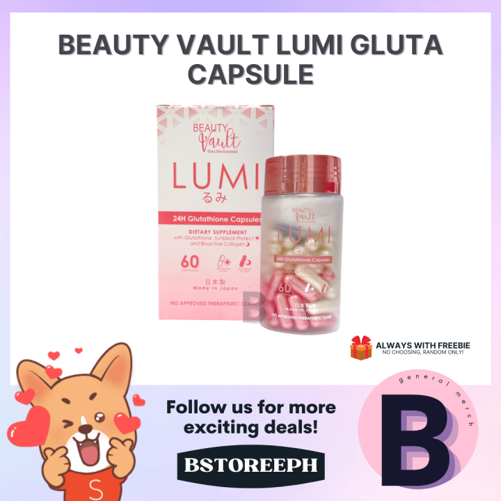 LUMI 24H Glutathione Capsules by Beauty Vault (60 capsules) | Lazada PH