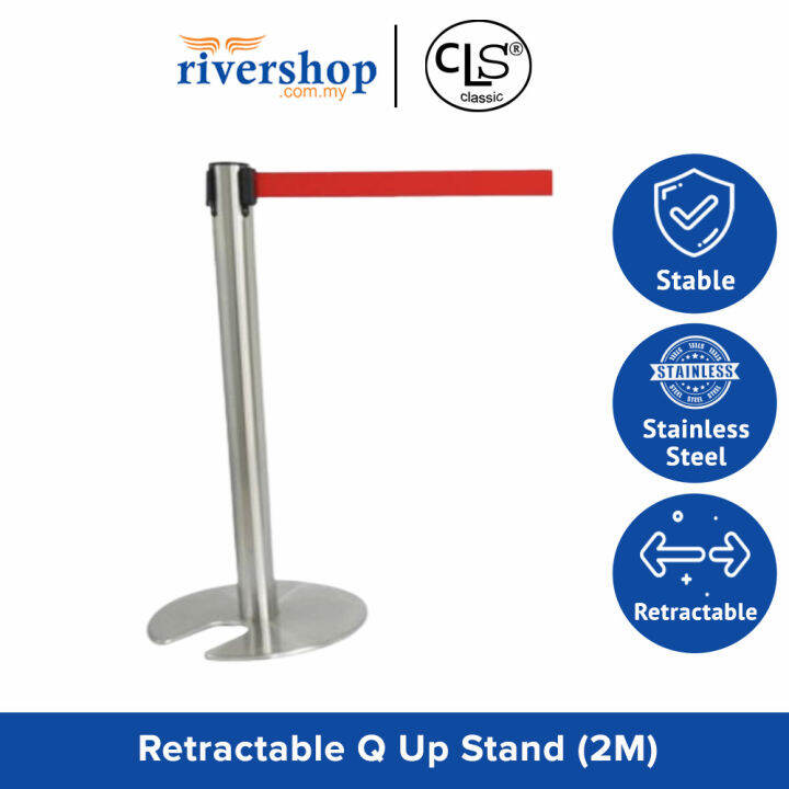 Cls Stainless Steel Stackable Retractable Q Up Stand - QPT-101/SS / Q ...