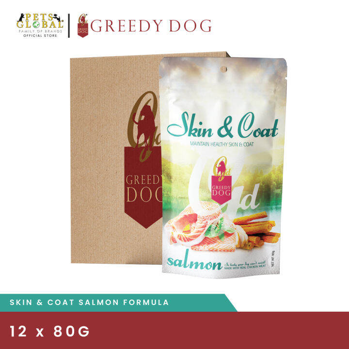 Greedy Dog Skin & Coat Salmon Formula 12 x 80g | Lazada