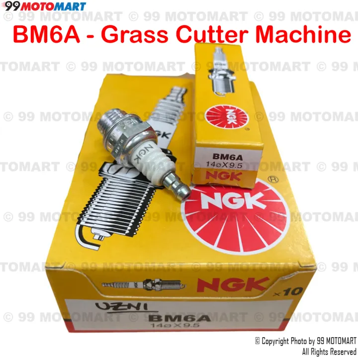 NGK Machine Spark Plug NGK BM6A Plug MESIN RUMPUT BRUSH CUTTER MACHINE ...