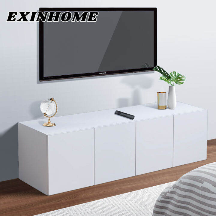 EXINHOME TV Cabinet TV Stand TV Media Storage Cabinet Table Furnitur with Cabinet for Living ...