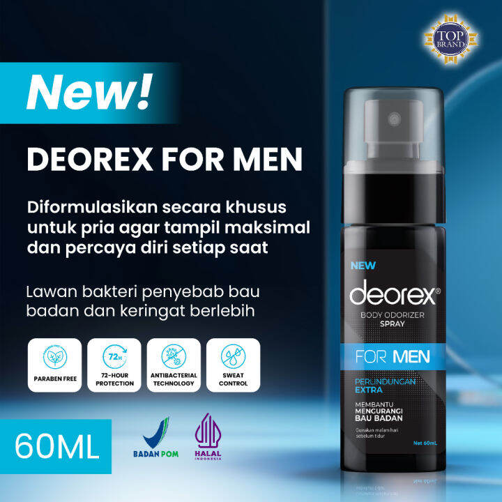 DEOREX BODY ODORIZER FOR MEN / PENGGANTI DEODORANT PARFUM COWOK / BAU ...
