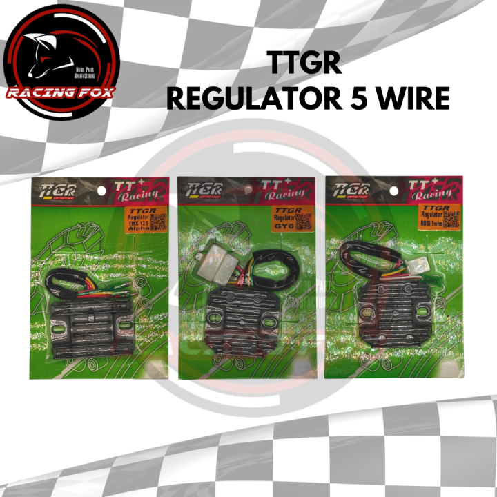 TTGR REGULATOR 5 WIRE FULL WAVE RECTIFIER/ GY6/ TMX 125 ALPHA/ RUSI ...