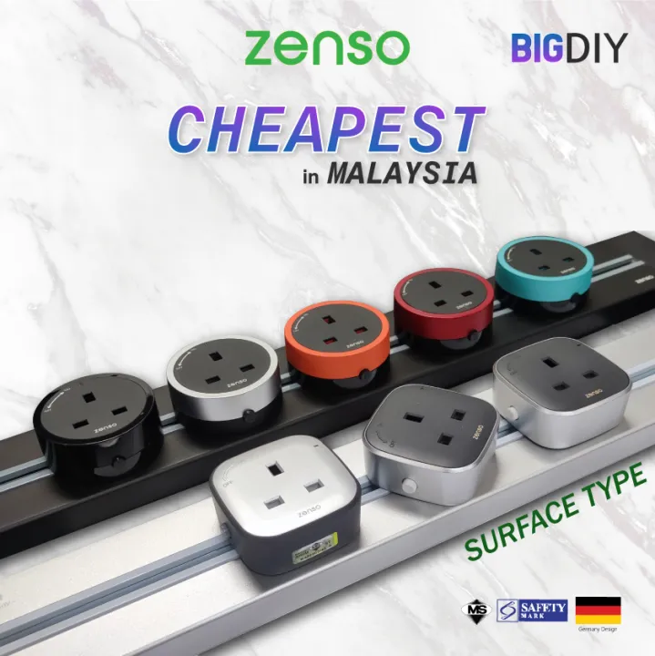 ZENSO- Z.Line Power Track (Surface & Embedded) + 13A Socket Adapter ...