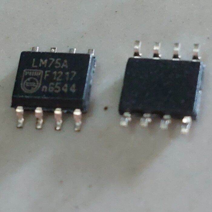 LM75A LM75 LM75AD LM 75 75A IC SMD Temperature Sensor Suhu I2C Sop-8 ...