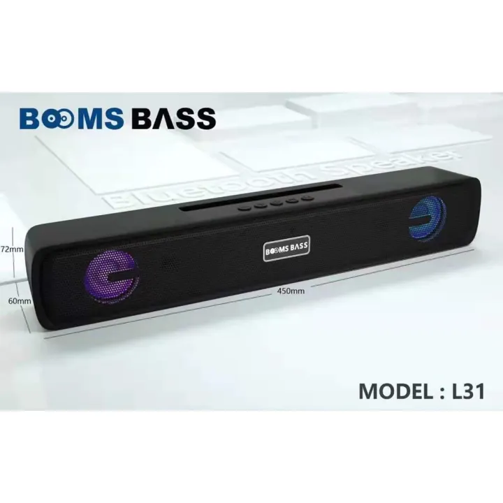 BOOMS BASS L31 TWS Wireless Bluetooth 5.0 Portable Speaker ...