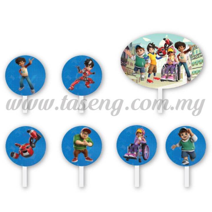 Cake Topper Mechamato 7pcs (CT-P-MCM) | Lazada