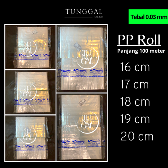 Plastik PP Roll Cap Jet - panjang 100 meter, tebal 0.03 mm. plastik ...