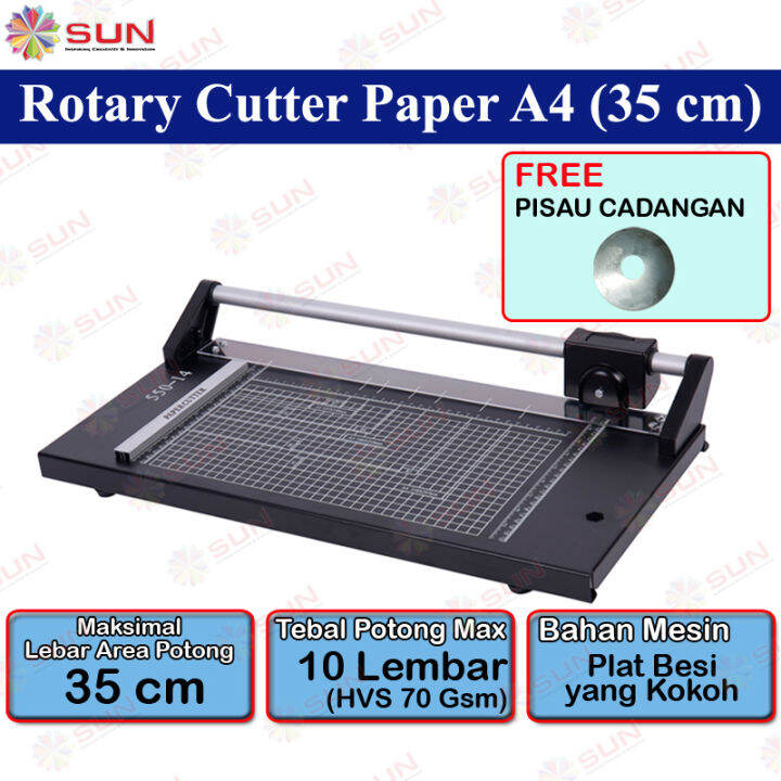 Rotary Cutter Paper Trimmer A4 SUN Cutting Pro GKT - 35cm | Lazada ...