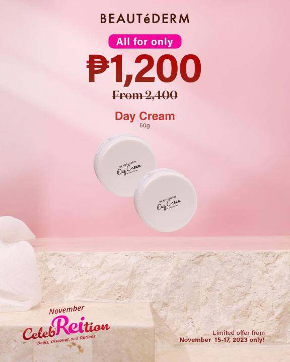 Buy 1 Take 1 Beautederm Day Cream SPF 50+ Sunblock 50g | Lazada PH