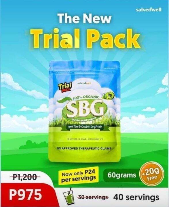 Salveo Barley Grass Powder in Trial Pack SBG (80grams) | Lazada PH