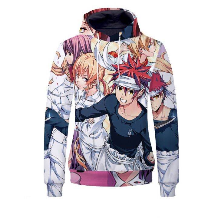 Anime Shokugeki No Soma Food Wars Hoodies Yukihira Soma Cosplay Costume Jacket Sweatshirt