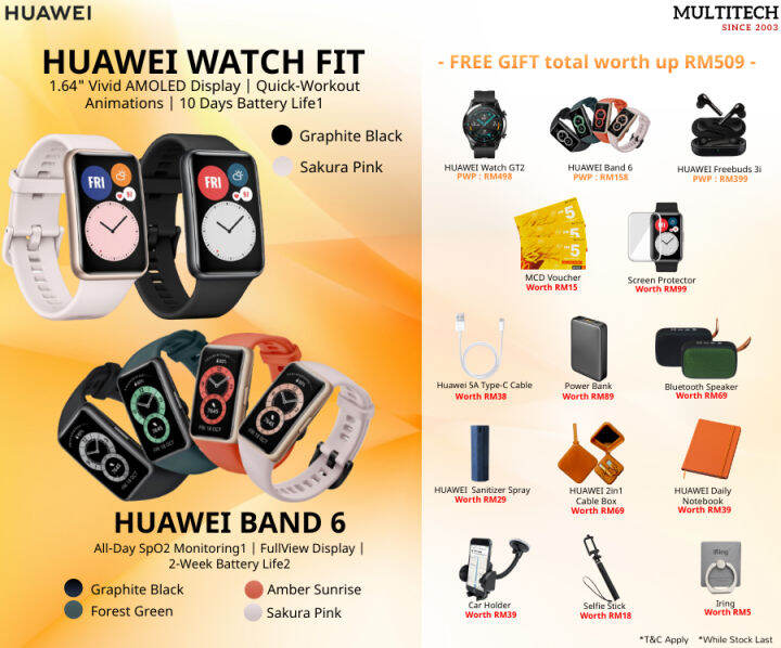 HUAWEI WATCH FIT / BAND 6 WITH SEP SALES | Lazada