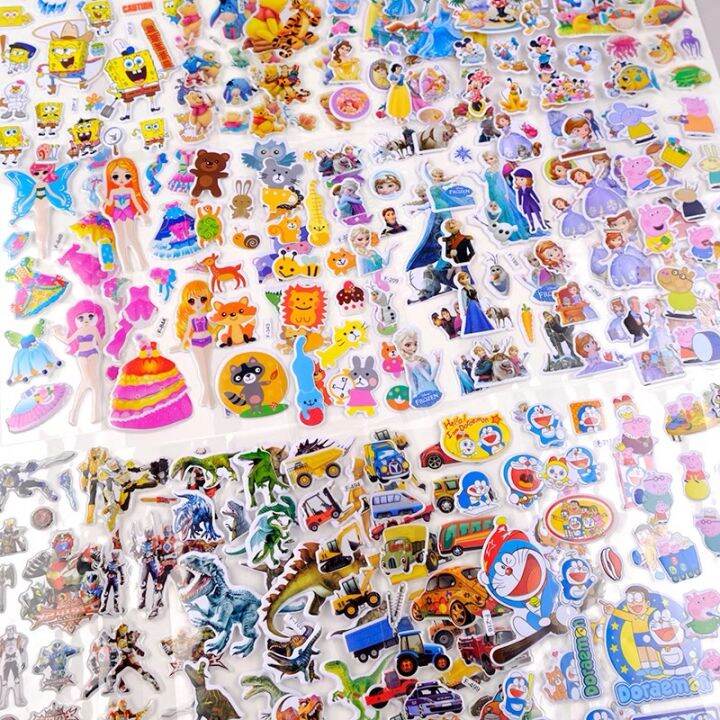 1pc 3D Cartoon Sticker Cartoon Bubble Sticker for Kids Cute Paper ...