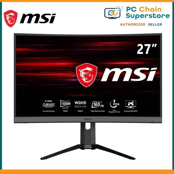 MSI Optix MAG272CQR Curved Gaming Monitor - 27" WQHD 1440P | 165Hz ...