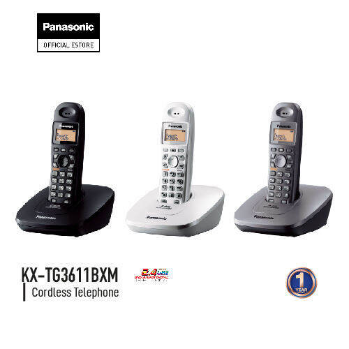 Panasonic Cordless Phone KX-TG3611BX 2.4 GHz โทรศัพท์ไร้สาย โทรศัพท์สำนักงาน โทรศัพท์บ้าน ...