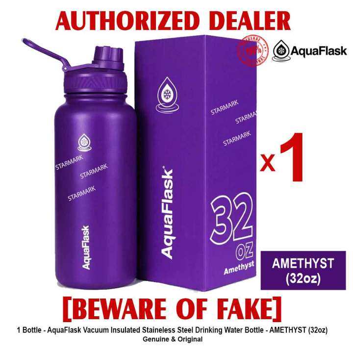 AQUAFLASK 32oz AMETHYST Aqua Flask Wide Mouth with Flip Cap Spout Lid ...